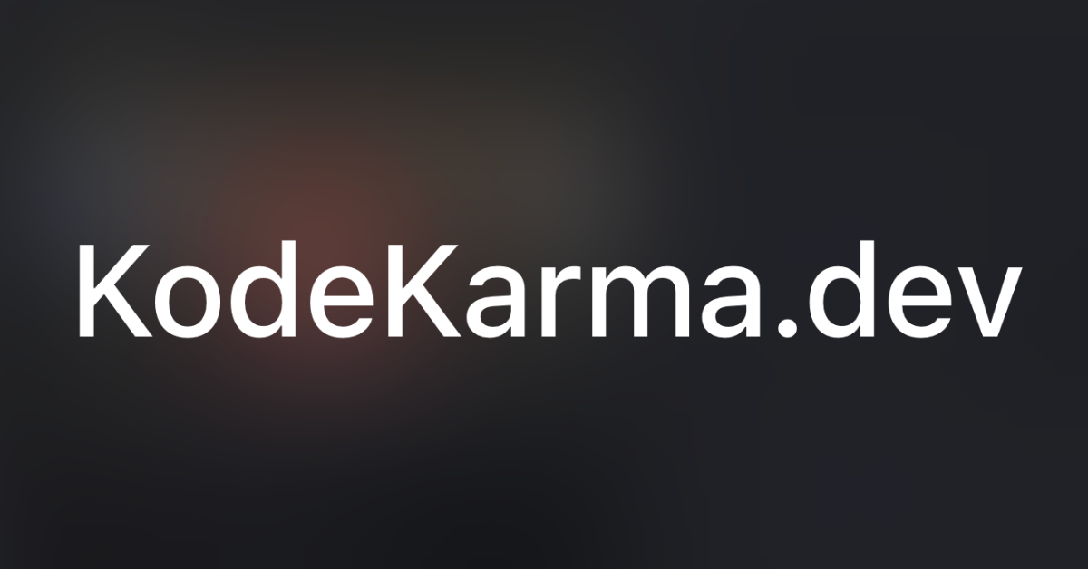 Kode Karma - Crack Frontend Interviews